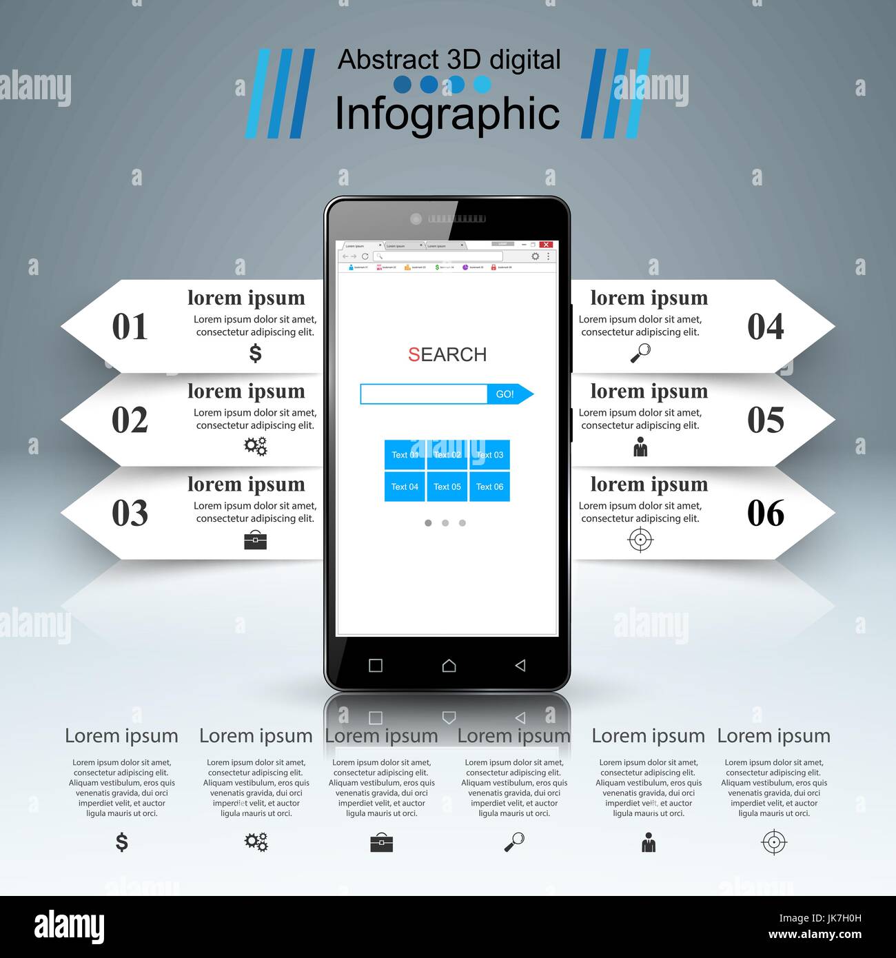 3D infographic. Smartphone icon Stock Vector Image & Art - Alamy