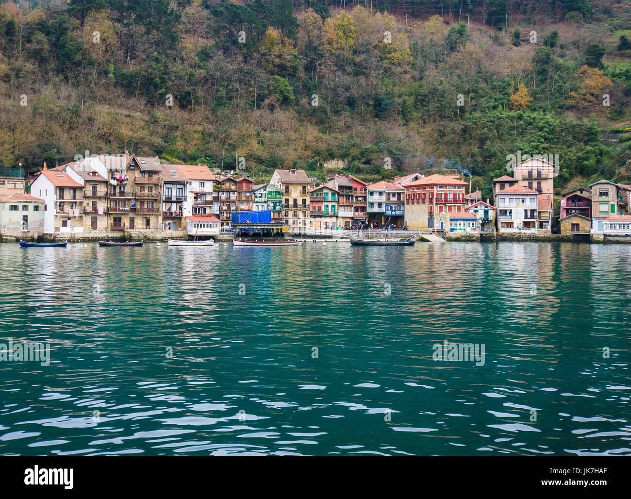 Typical Basque fisherman houses Stock Photo - Alamy