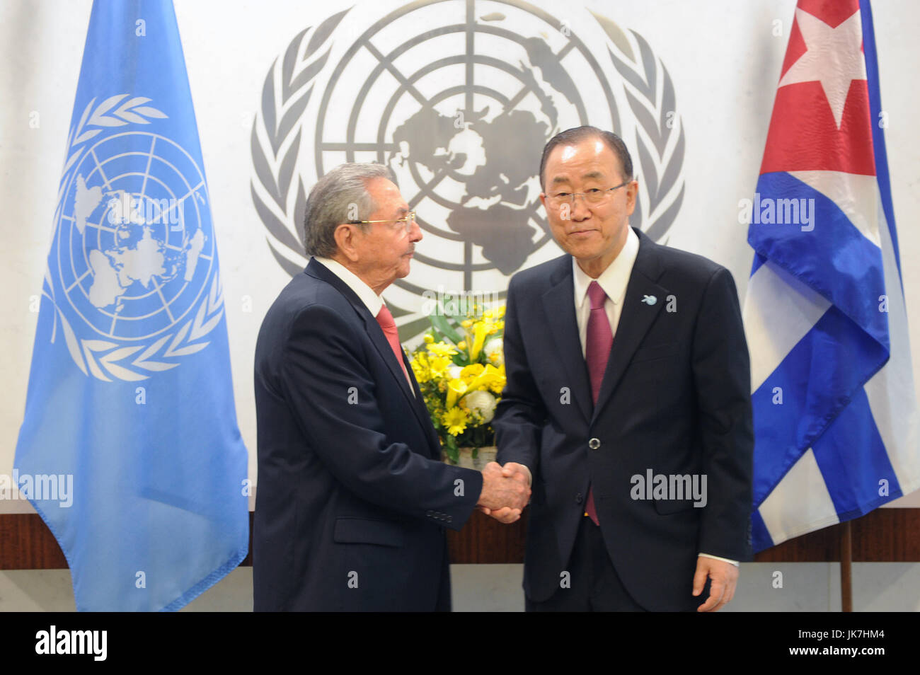 NEW YORK, NY - SEPTEMBER 26: Cuban President Raul Castro meets with ...