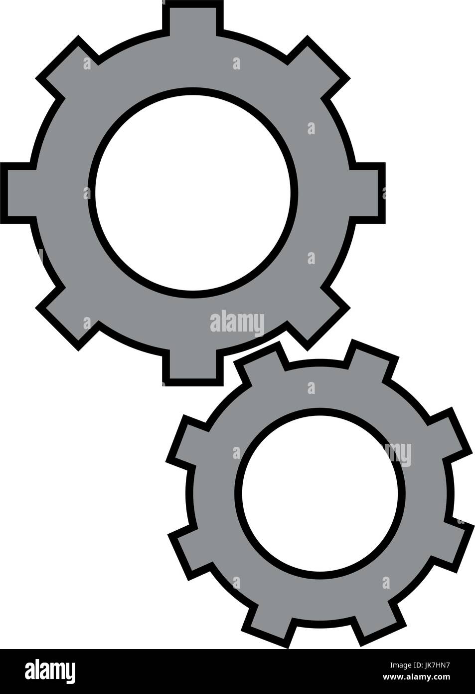 gear wheels icon over white background vector illustration Stock Vector ...