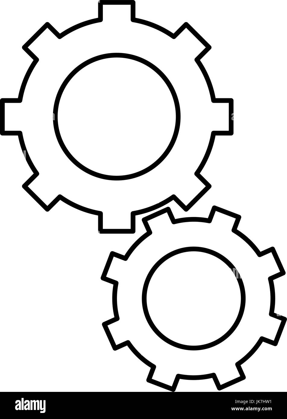 gear wheels icon over white background vector illustration Stock Vector ...