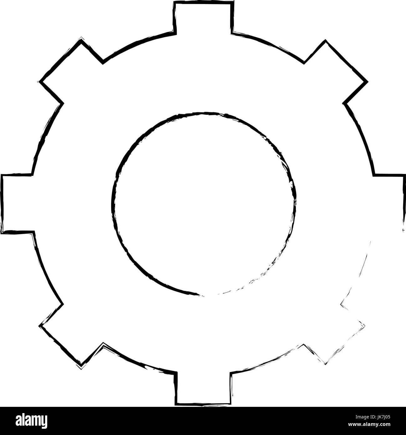 gear wheel icon over white background vector illustration Stock Vector ...