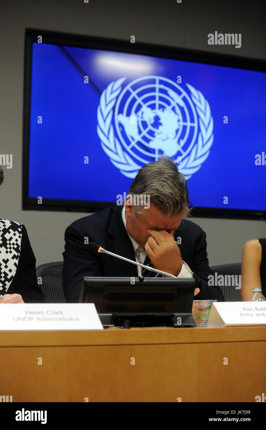 Alec Baldwin and Hilaria Baldwin attend the announcement of the 2015 ...