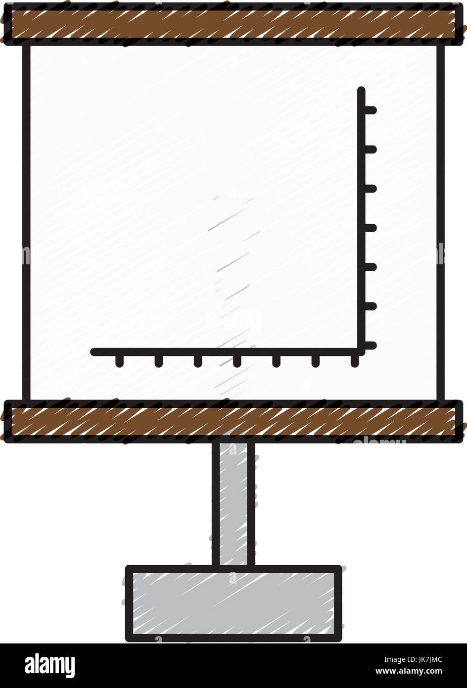 Flipchart with Cartesian plane vector illustration design Stock Vector ...