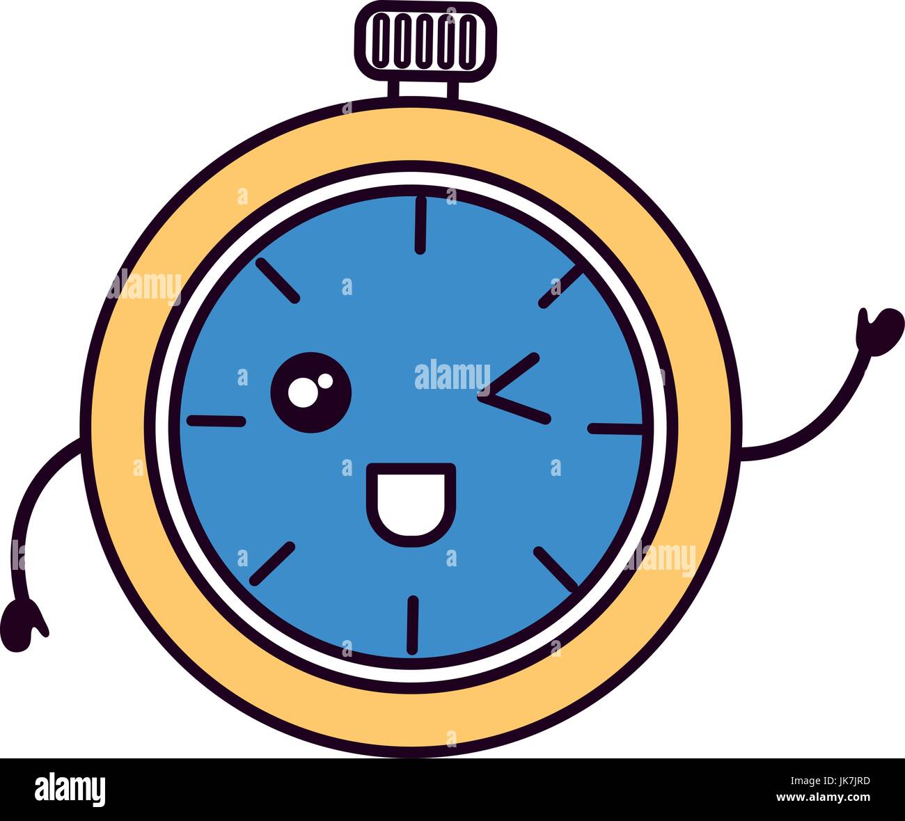 chronometer timer kawaii character vector illustration design Stock ...