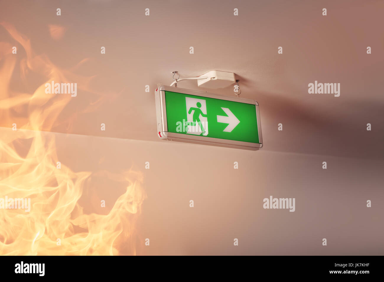 Fire in a residential building Stock Photo - Alamy