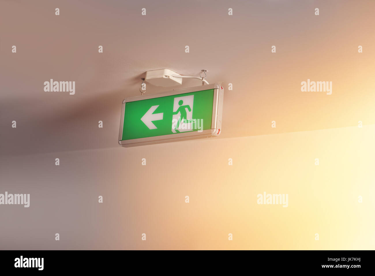 Emergency exit in the office building Stock Photo - Alamy