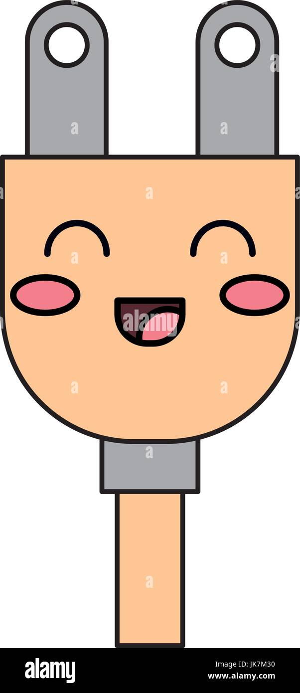 energy plug kawaii character vector illustration design Stock Vector ...