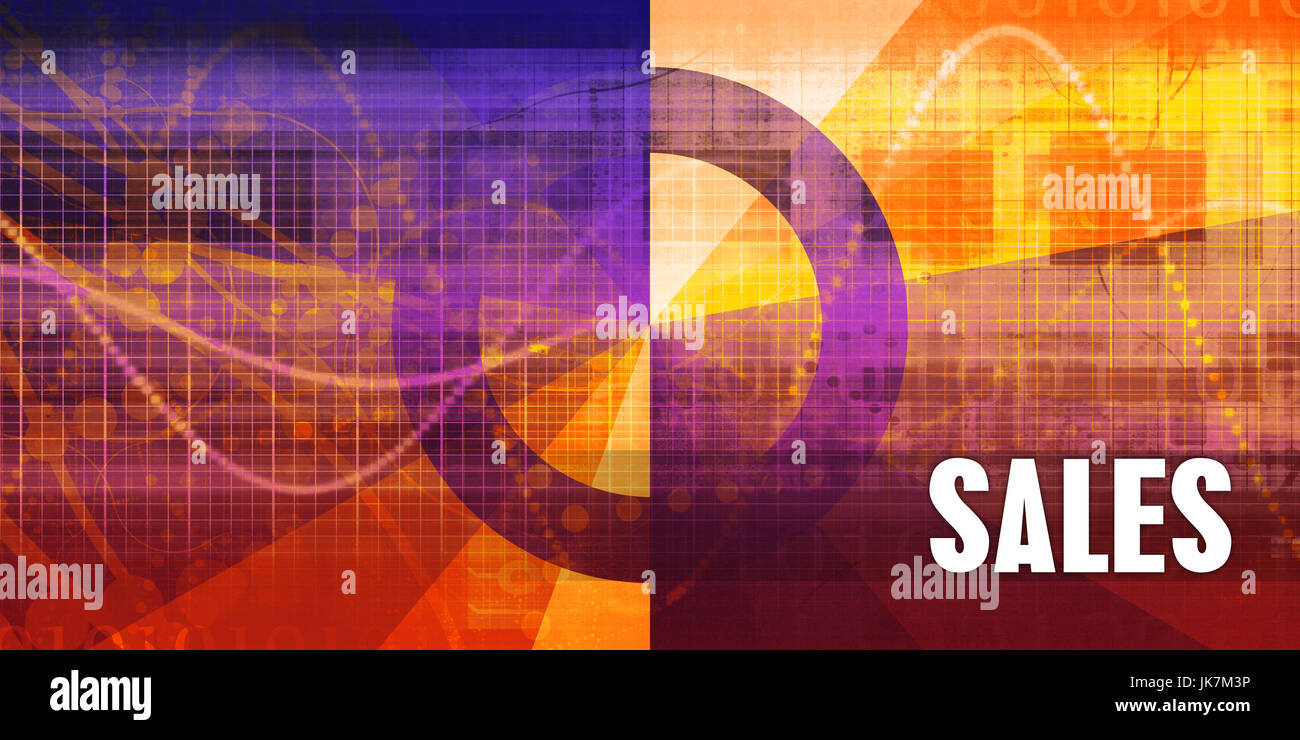 Sales Focus Concept on a Futuristic Abstract Background Stock Photo - Alamy