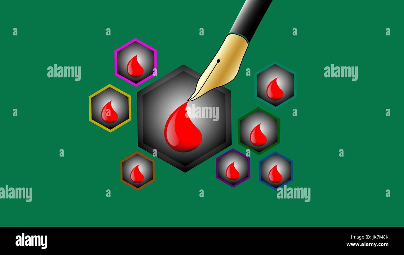 Bleed pen Stock Vector Images - Alamy