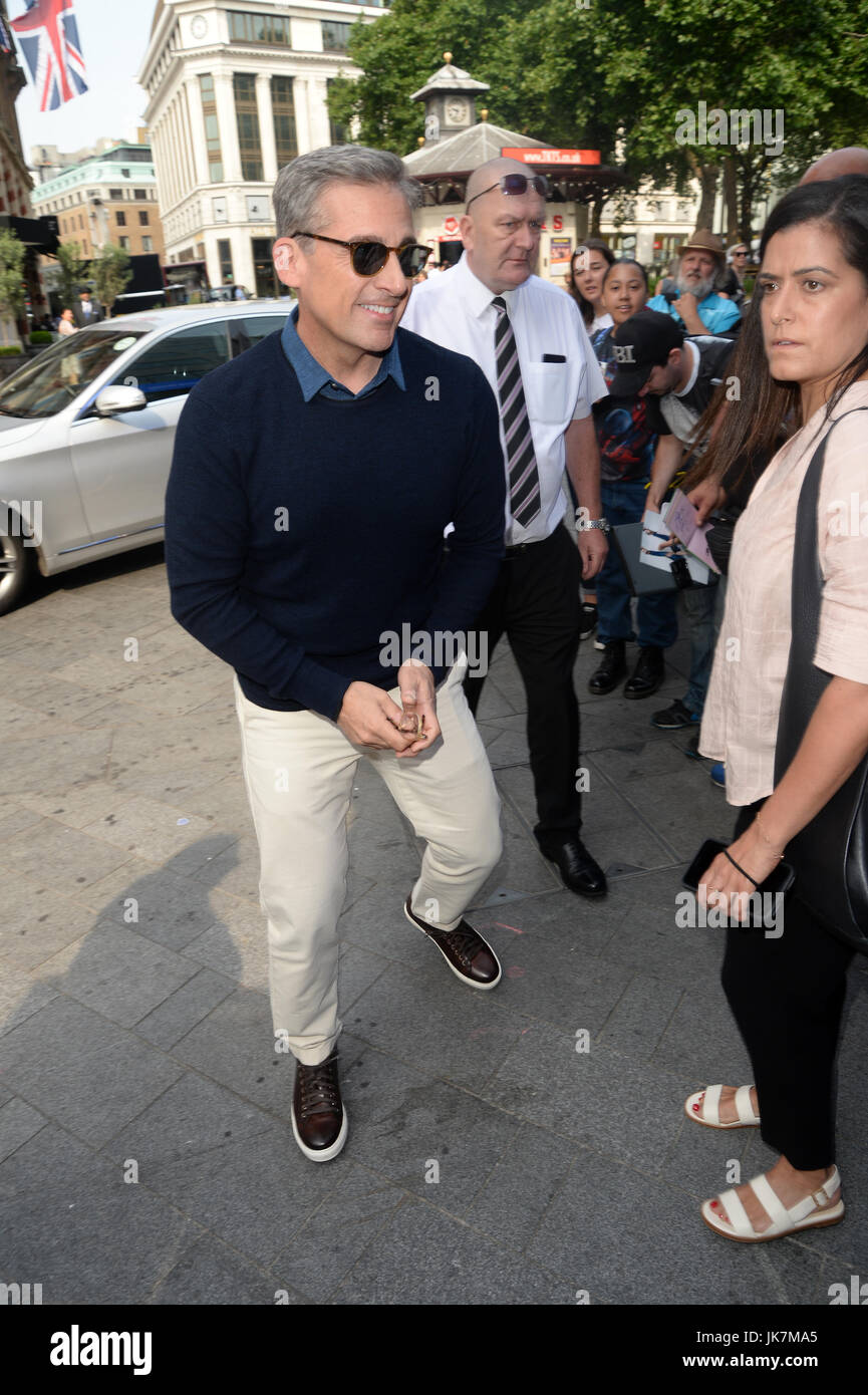Steve Carell is greeted by fans at Global House Featuring: Steve Carell Where: London, United ...