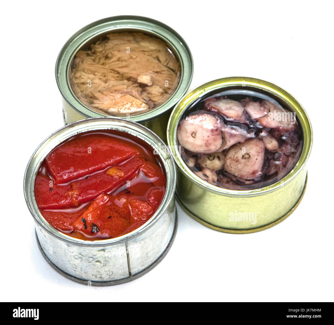 Tins of different sizes and opening, red pepper in conserve, tuna and ...