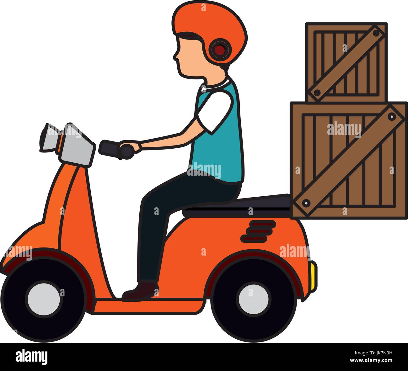 courier in motorcycle delivery service Stock Vector Image & Art - Alamy