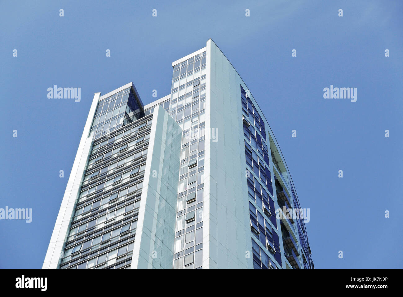 Alexandra Tower high rise office block against the sky,Princes Dock ...