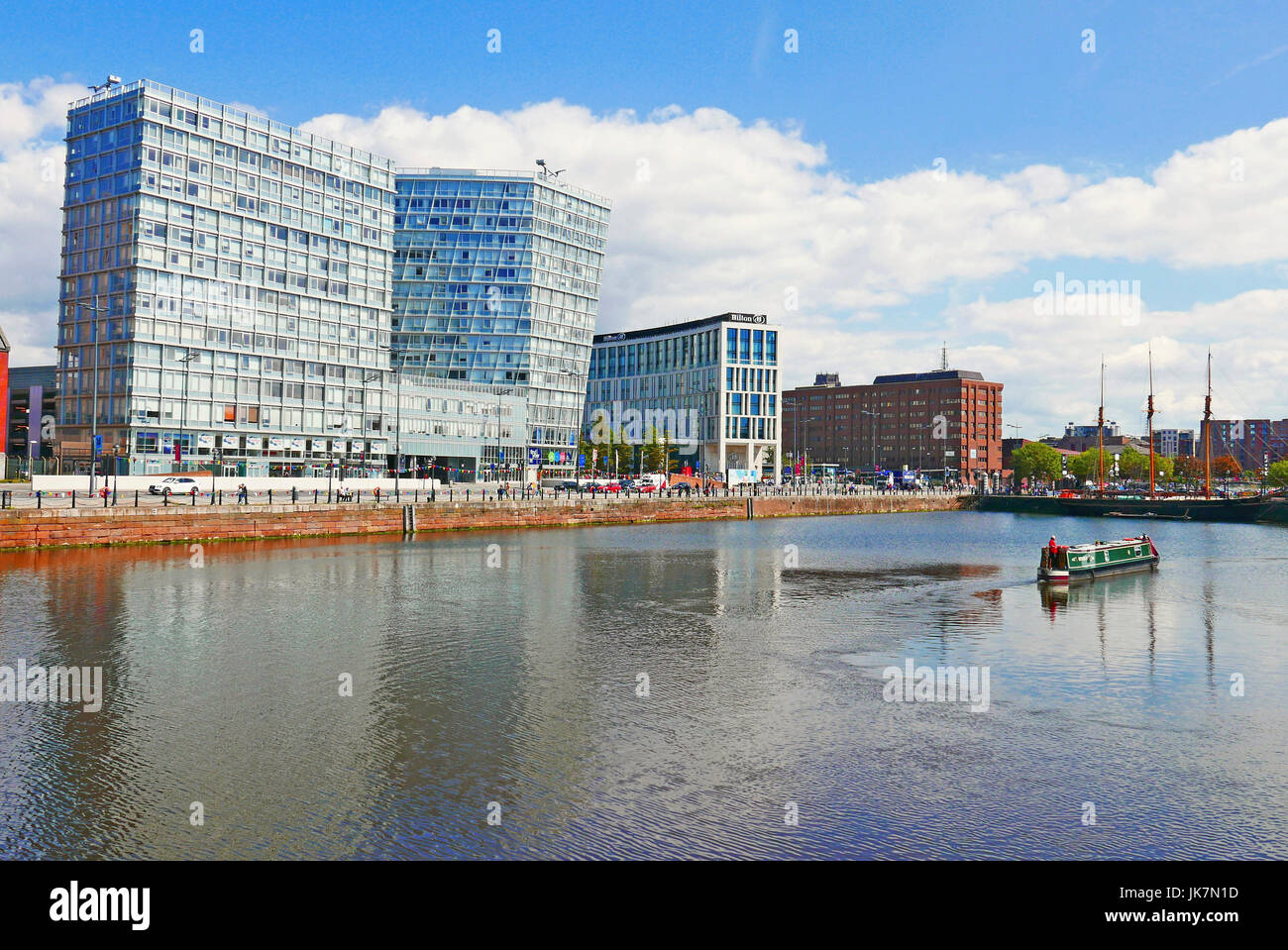 Office building and Hilton Hotel,waterfront,Liverpool,UK Stock Photo ...