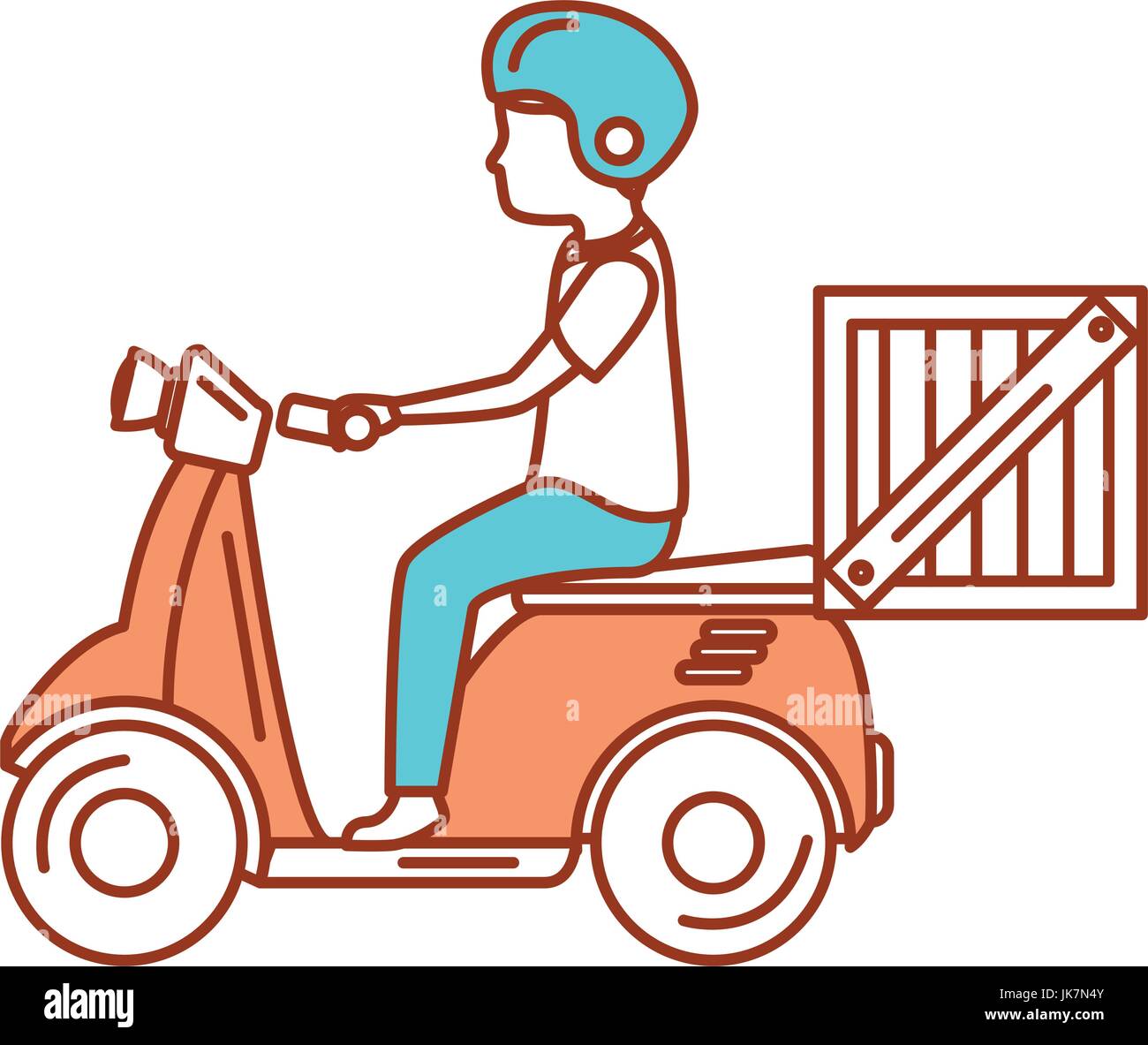 courier in motorcycle delivery service Stock Vector Image & Art - Alamy