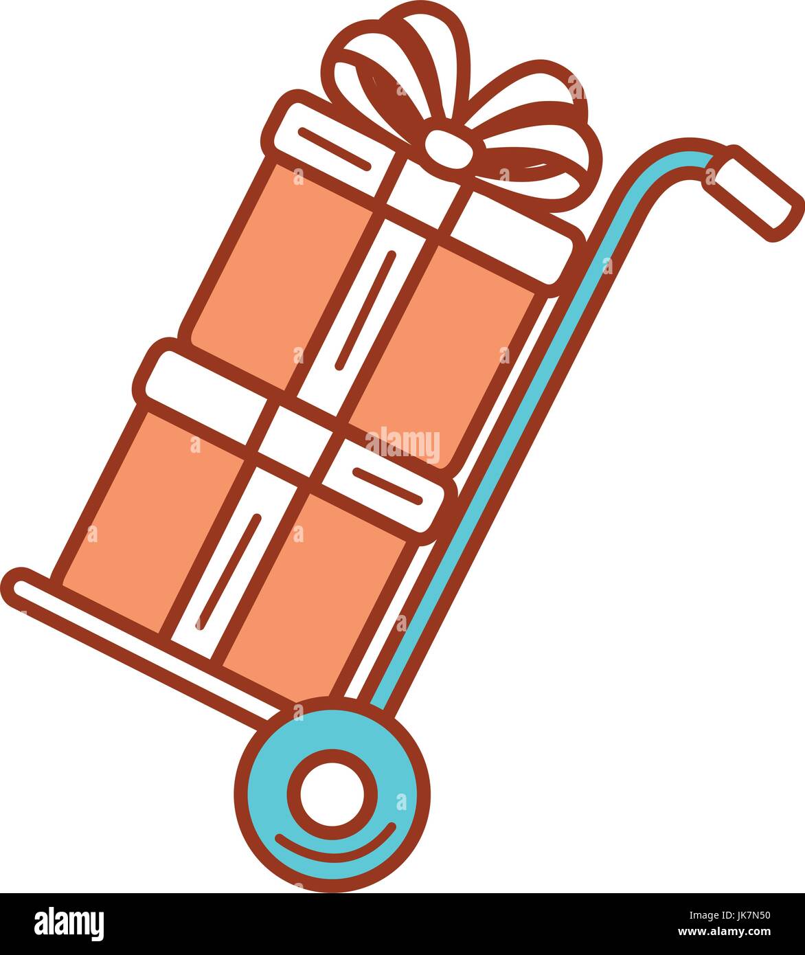 cart with gift box present icon Stock Vector Image & Art - Alamy