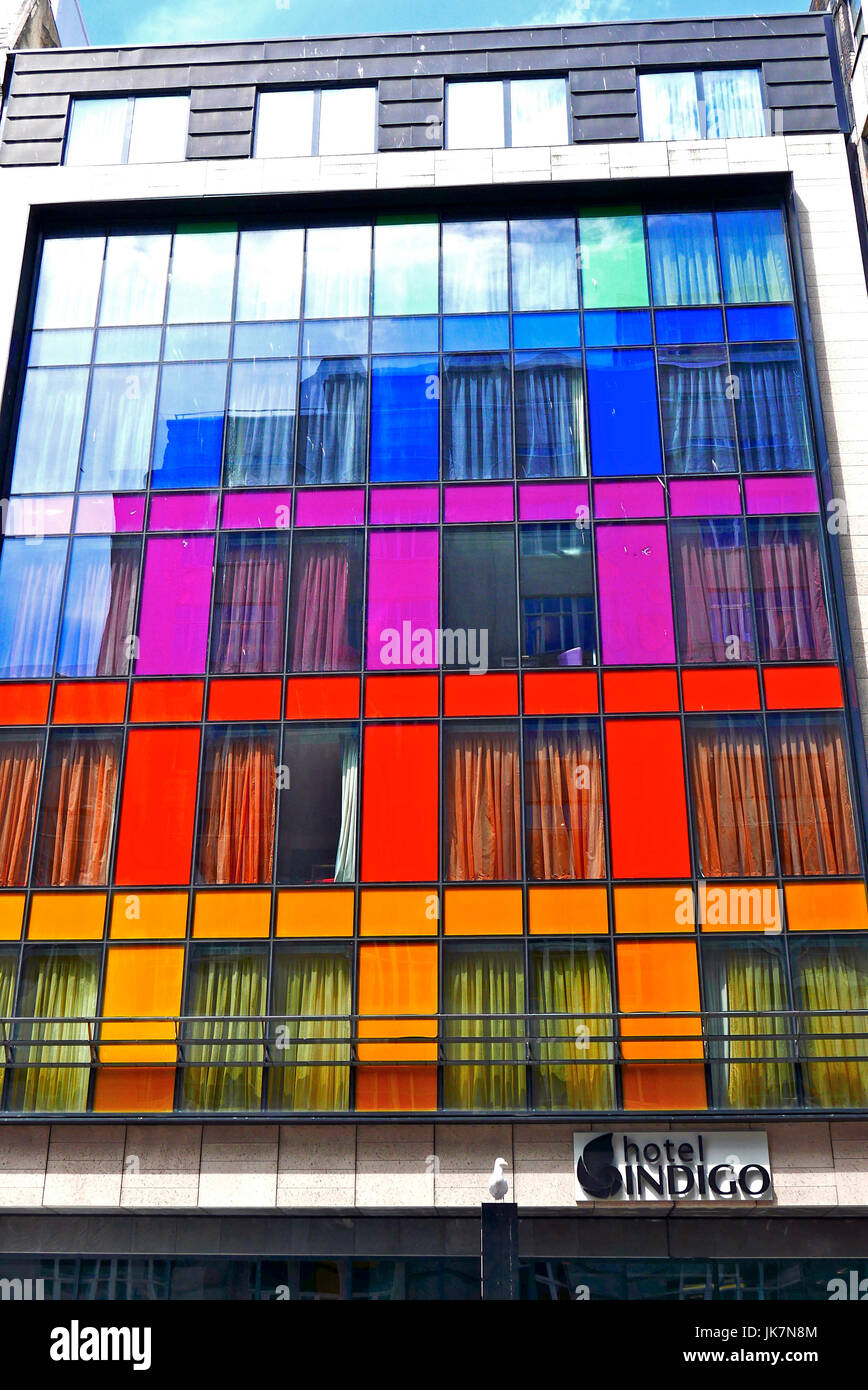 Glass front of the Indigo Hotel,Liverpool,UK Stock Photo - Alamy