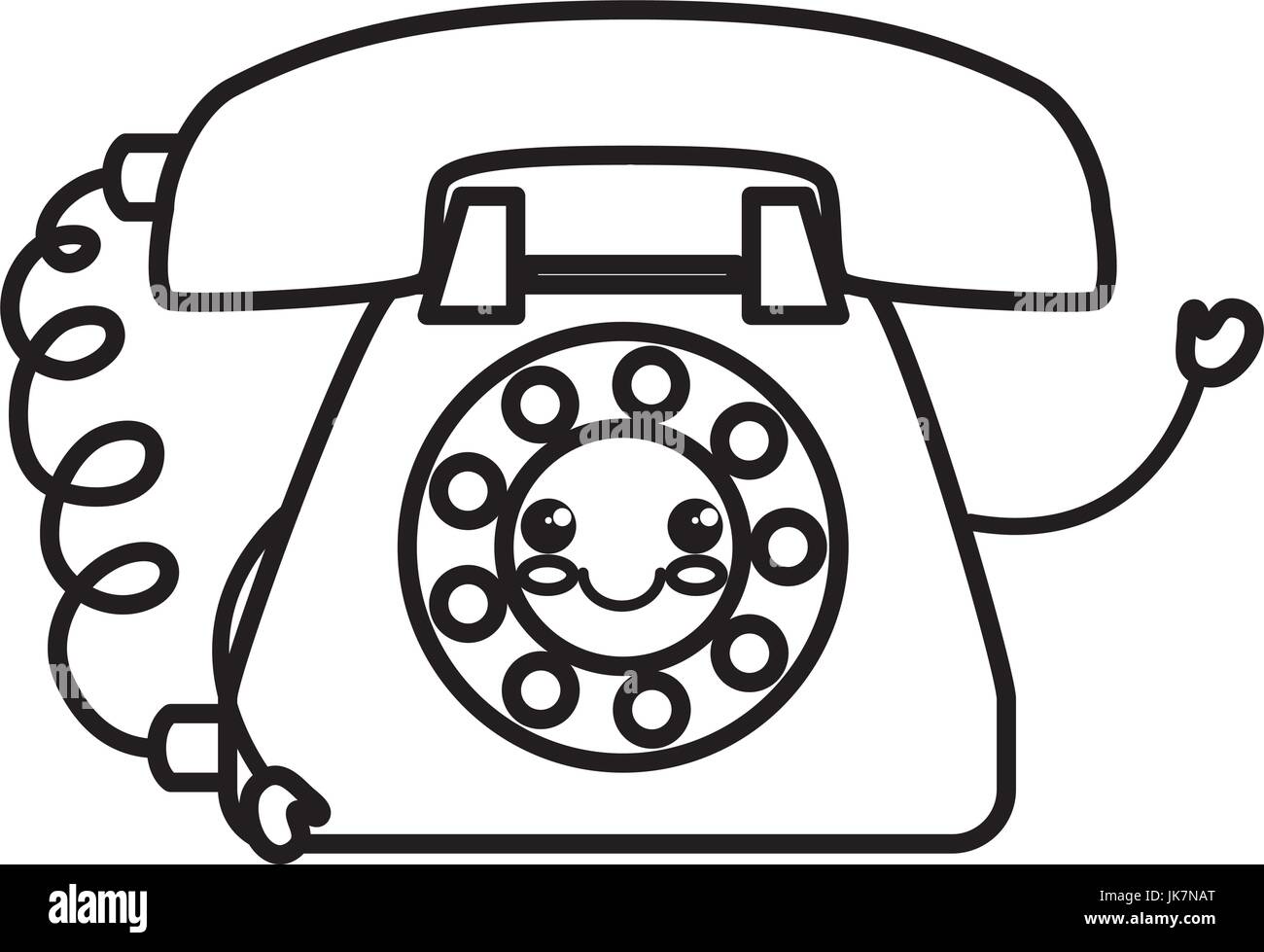 telephone service kawaii character Stock Vector Image & Art - Alamy