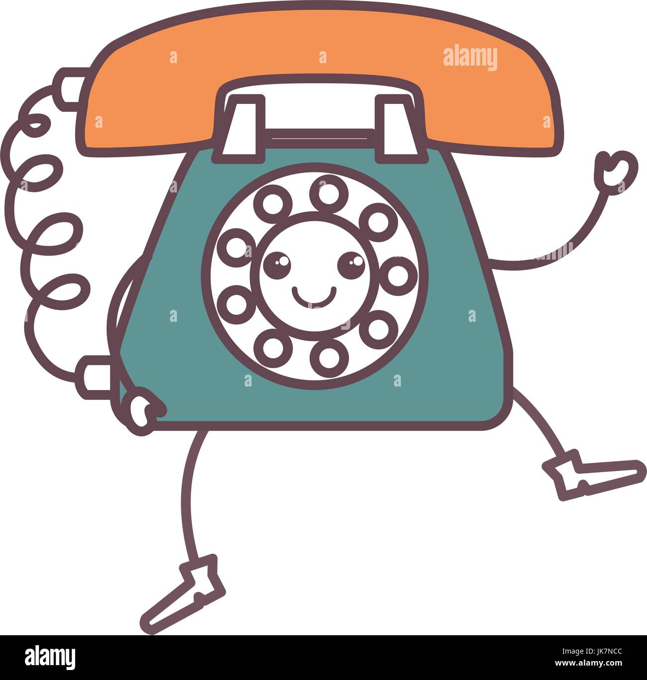 telephone service kawaii character Stock Vector Image & Art - Alamy