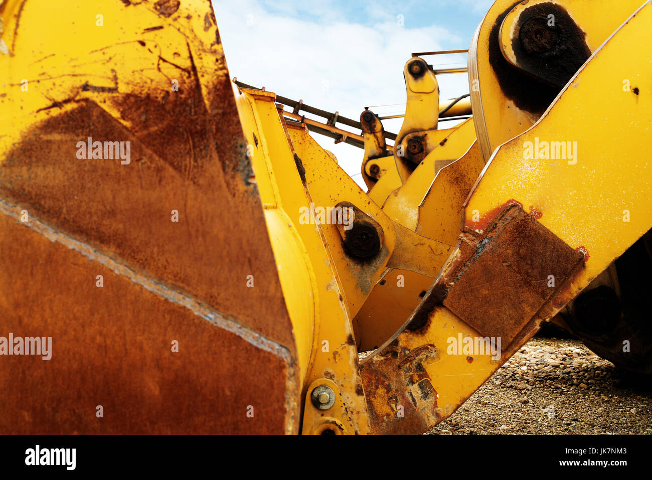 Close up of excavators on construction sites Stock Photo - Alamy