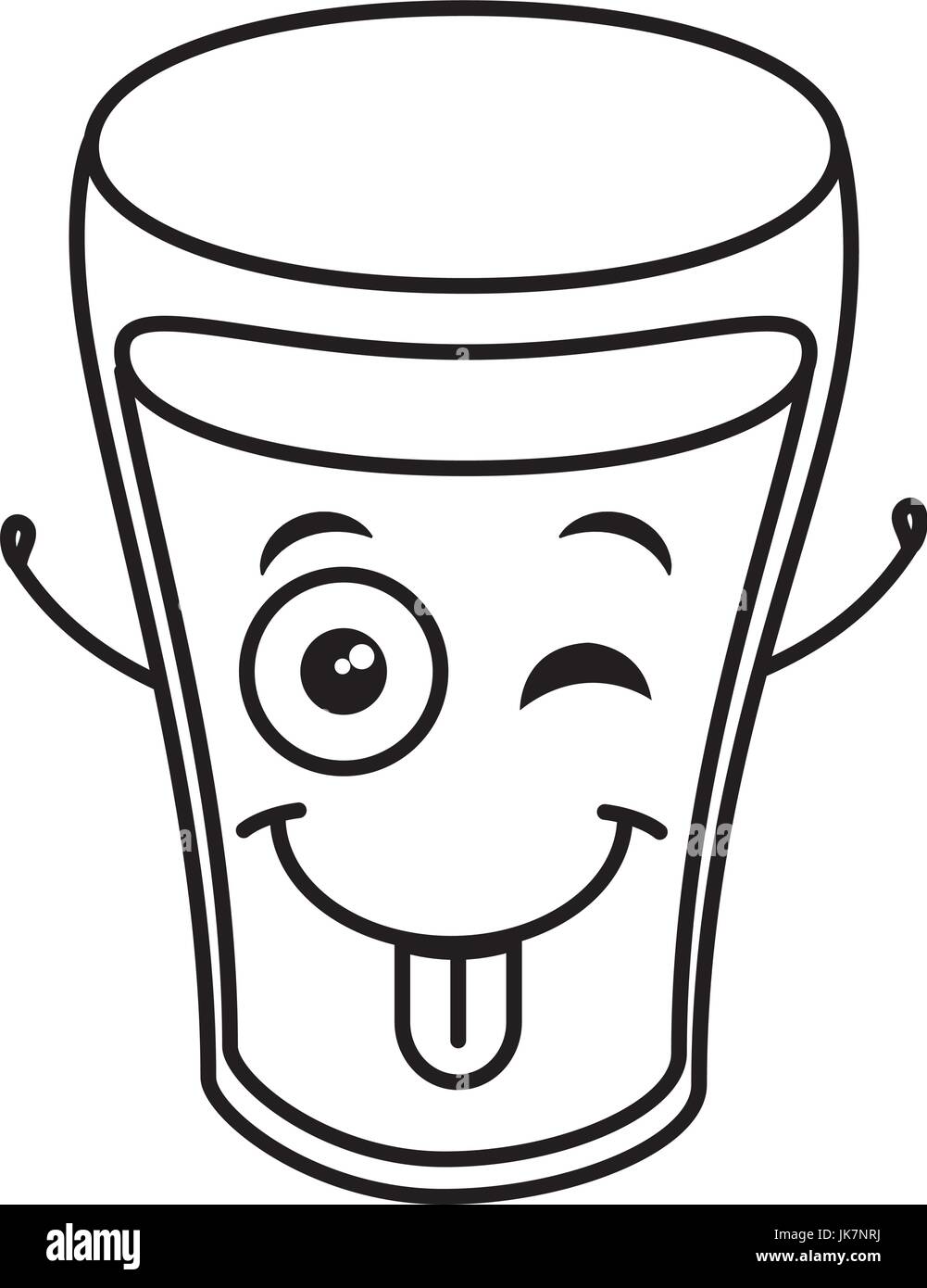 water glass kawaii character Stock Vector Image & Art - Alamy