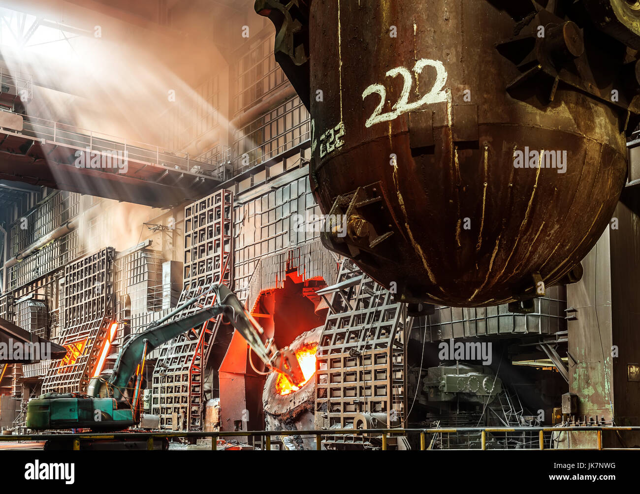 Large steel mill production workshop, Shanghai, China Stock Photo - Alamy