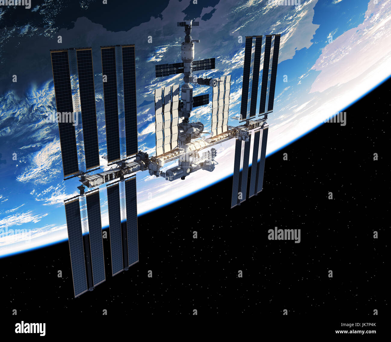International Space Station Orbiting Planet Earth Stock Photo - Alamy