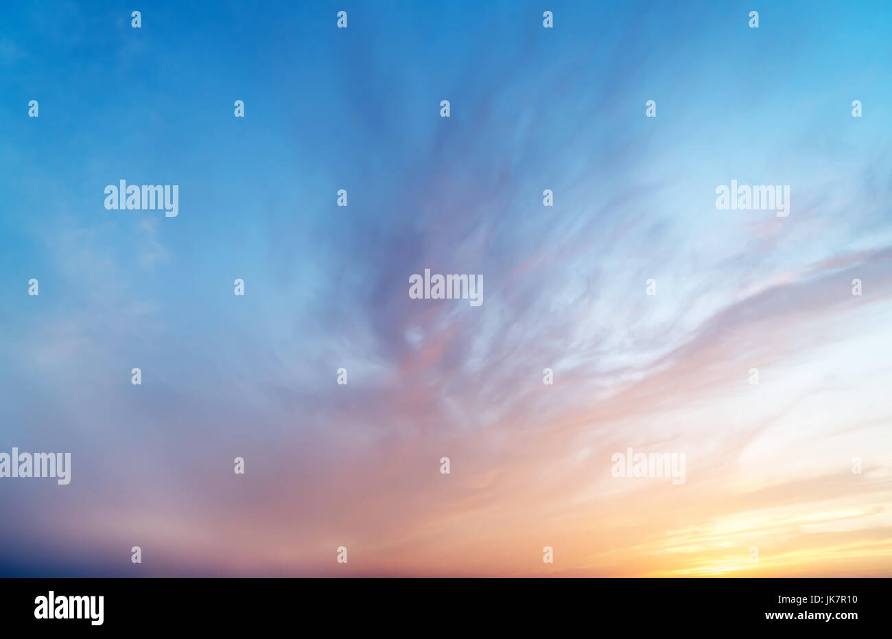 Sunset / sunrise with clouds, light rays and other atmospheric effect ...