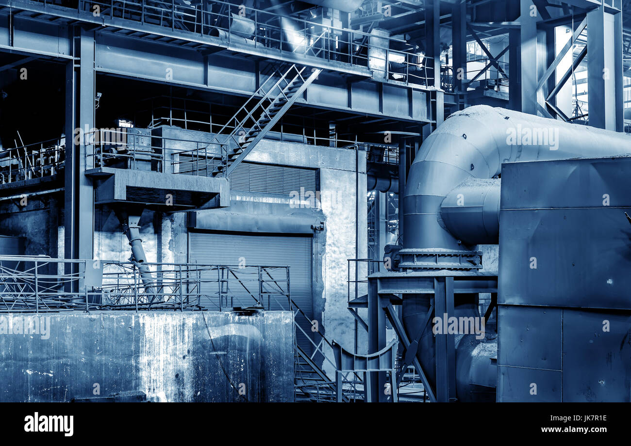 Large steel mill production workshop, Shanghai, China Stock Photo - Alamy