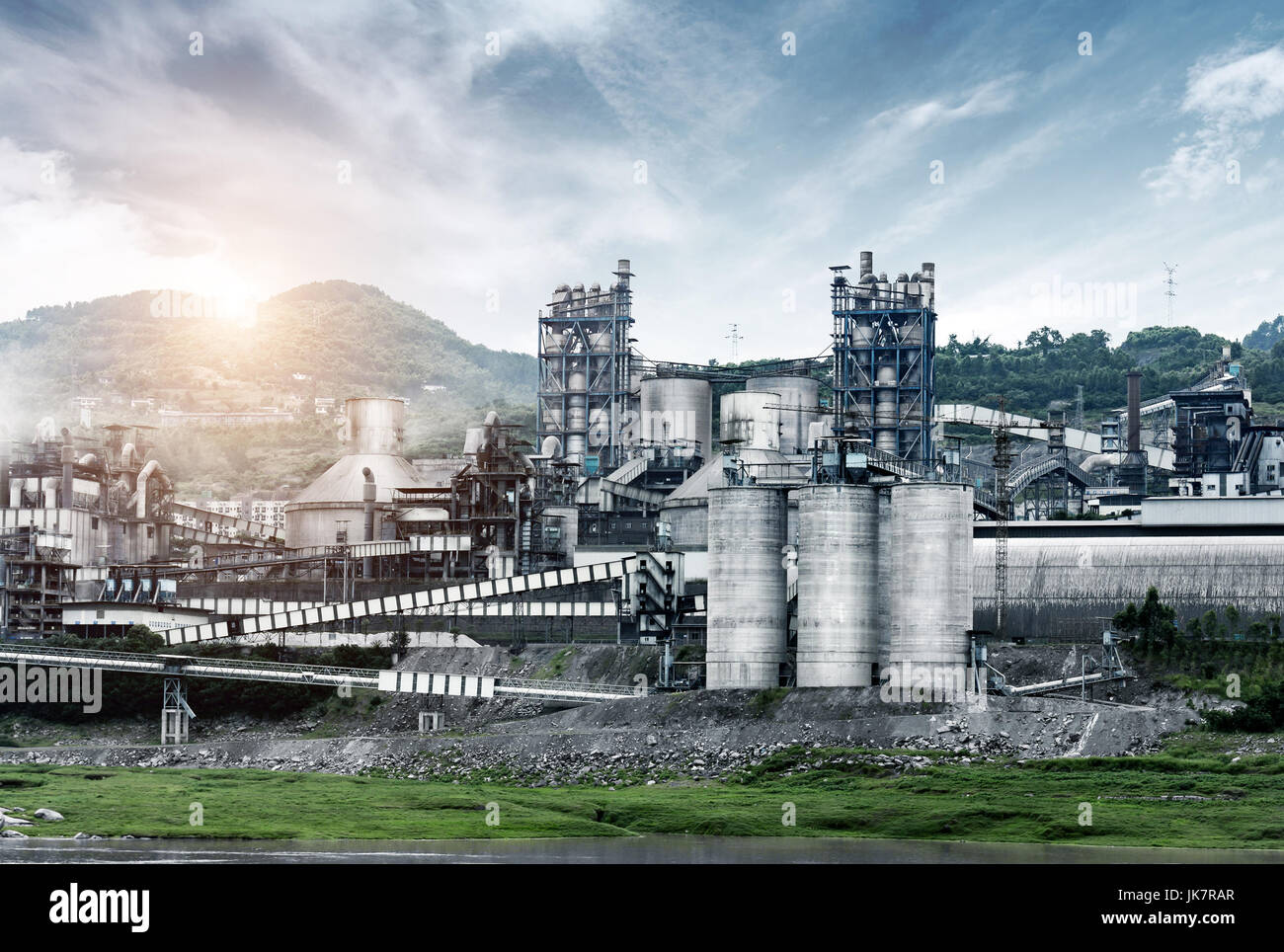 Located in the Yangtze River side of the cement plant, Chongqing, China ...