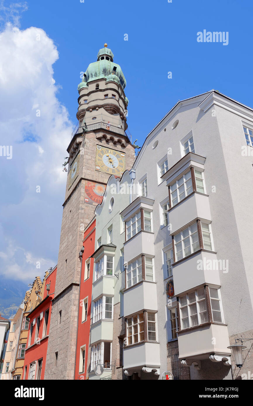 City tower, old town, Innsbruck, Austria | Stadtturm, Altstadt ...