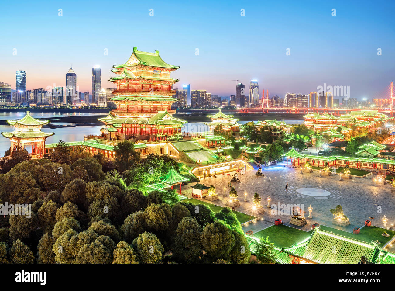 Night scene tengwang pavilion hi-res stock photography and images - Alamy