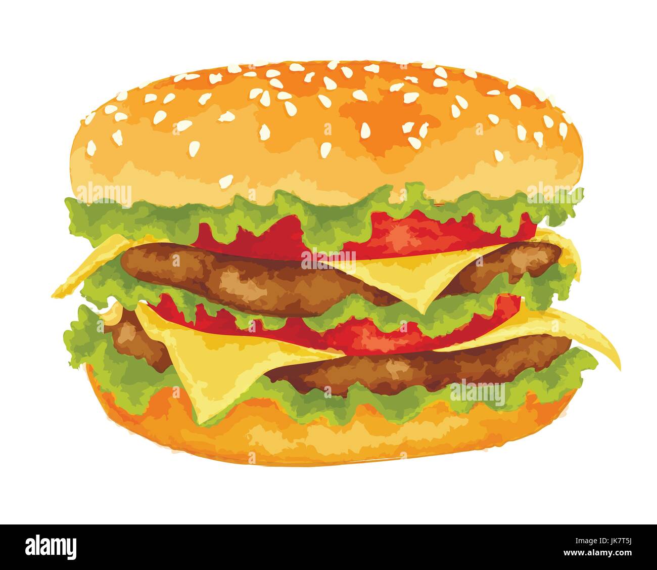 Food american burger chicken Stock Vector Images - Alamy
