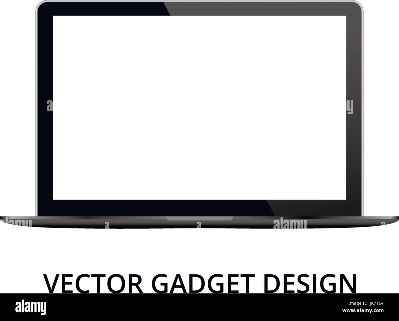 Laptop on white background. Realistic vector illustration, for graphic ...