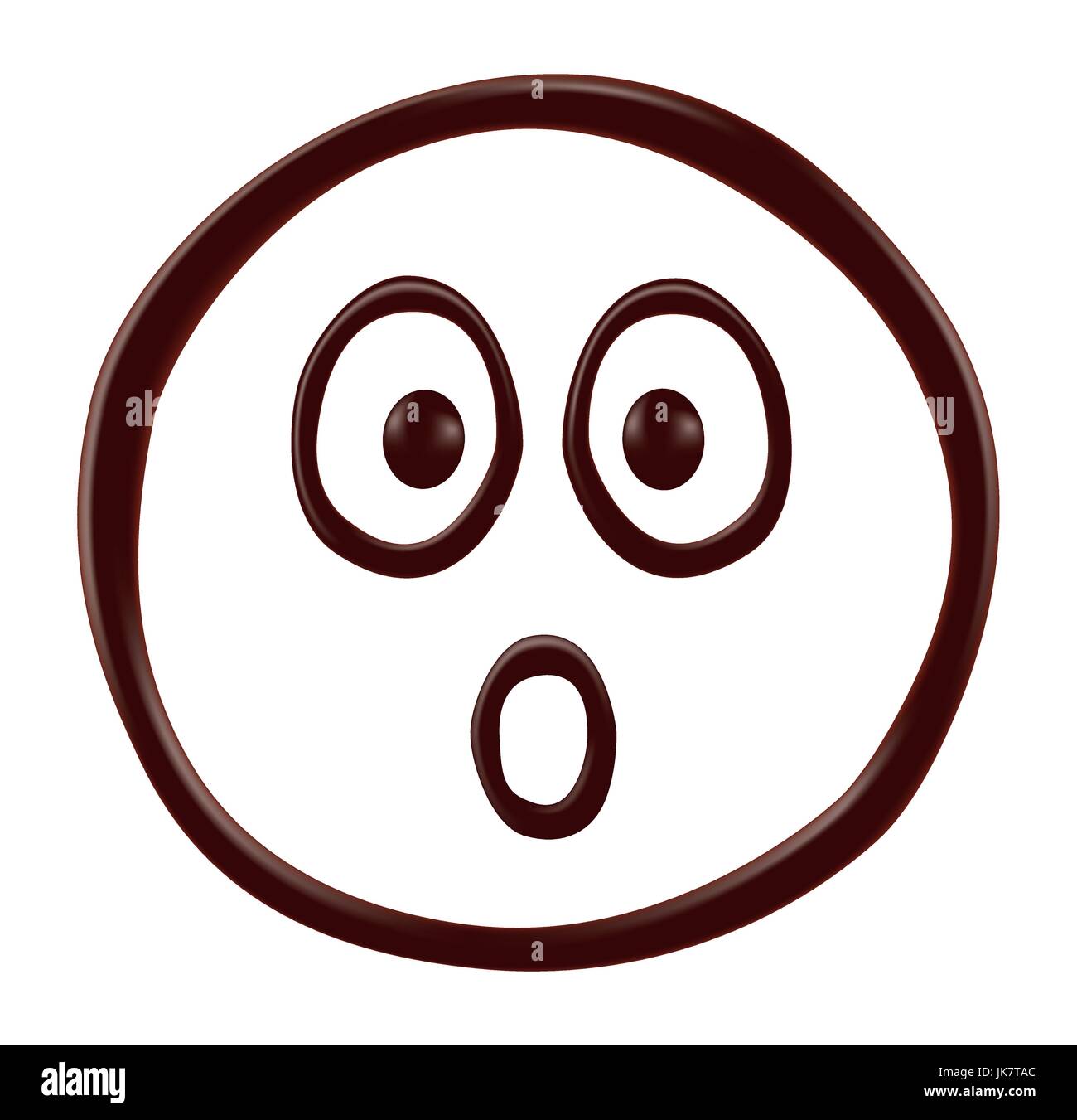 Chocolate smiley face on white background, realistic vector ...