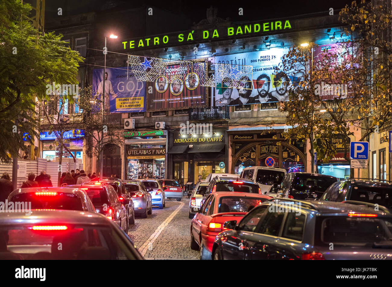 Sa da Bandeira theater in Porto city on Iberian Peninsula, second ...