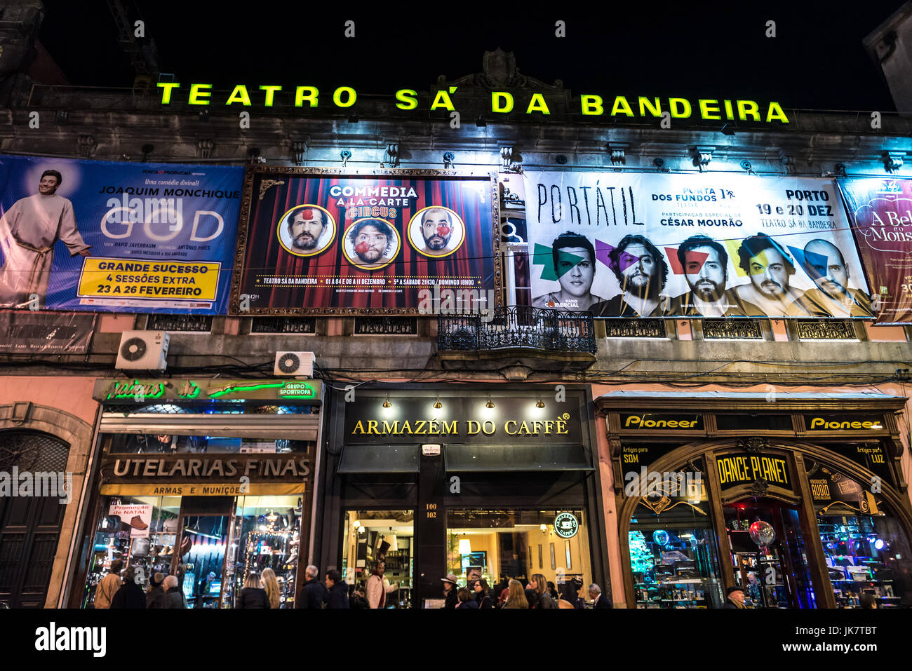 Sa da Bandeira theater in Porto city on Iberian Peninsula, second ...