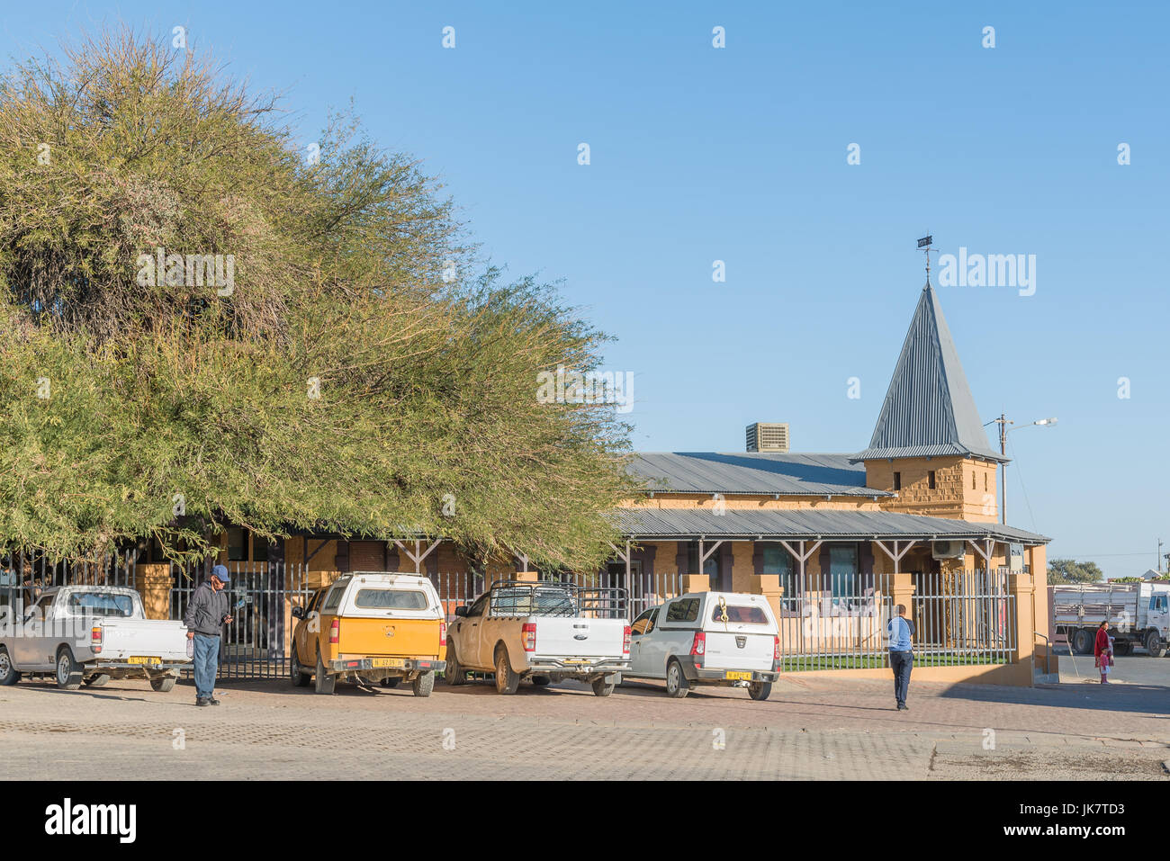 KEETMANSHOOP, NAMIBIA - JUNE 13, 2017: The first pharmacy building ...