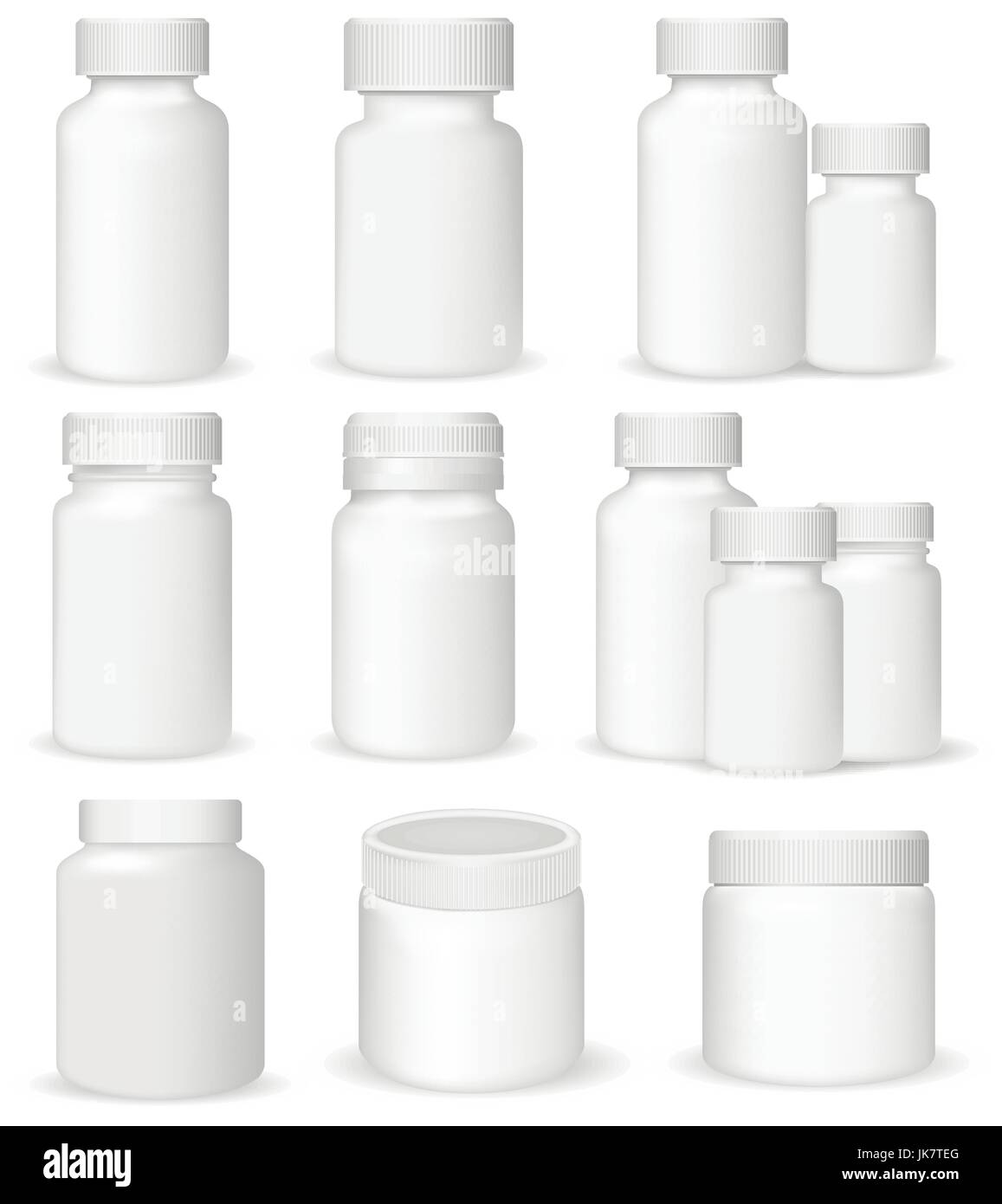 Set of medical containers on white background, realistic vector ...