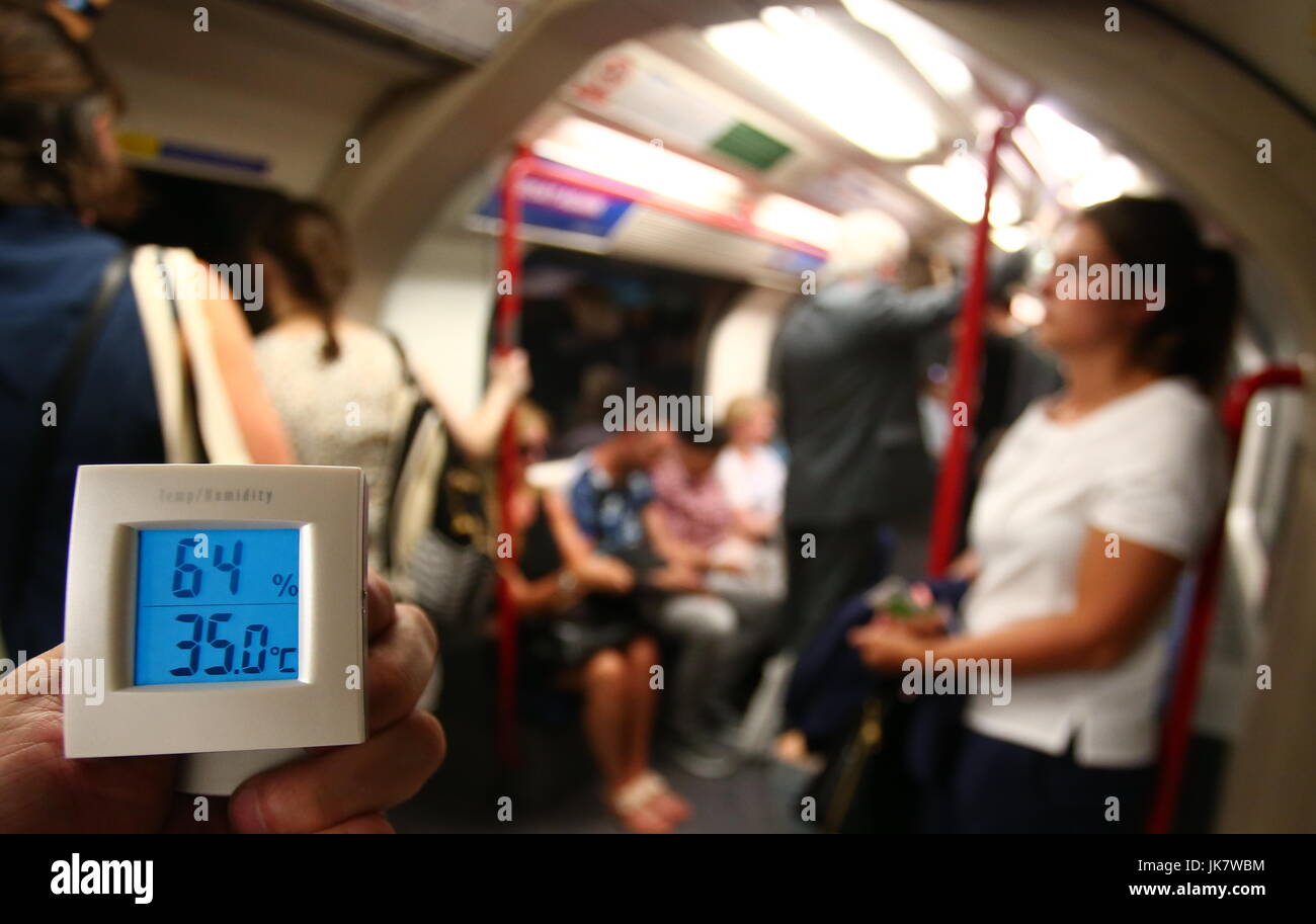 Temperatures reached up to a sweltering 35 degrees celsius on London's ...