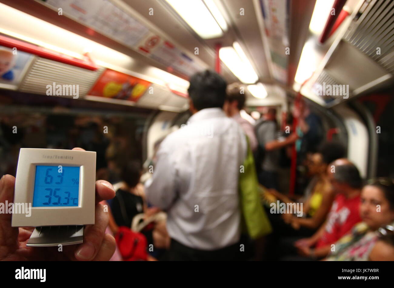 Temperatures reached up to a sweltering 35 degrees celsius on London's ...