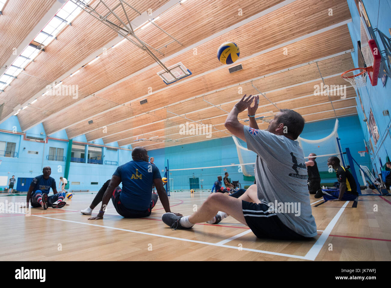 Paul Harding (right) during a training session for the athletes from ...