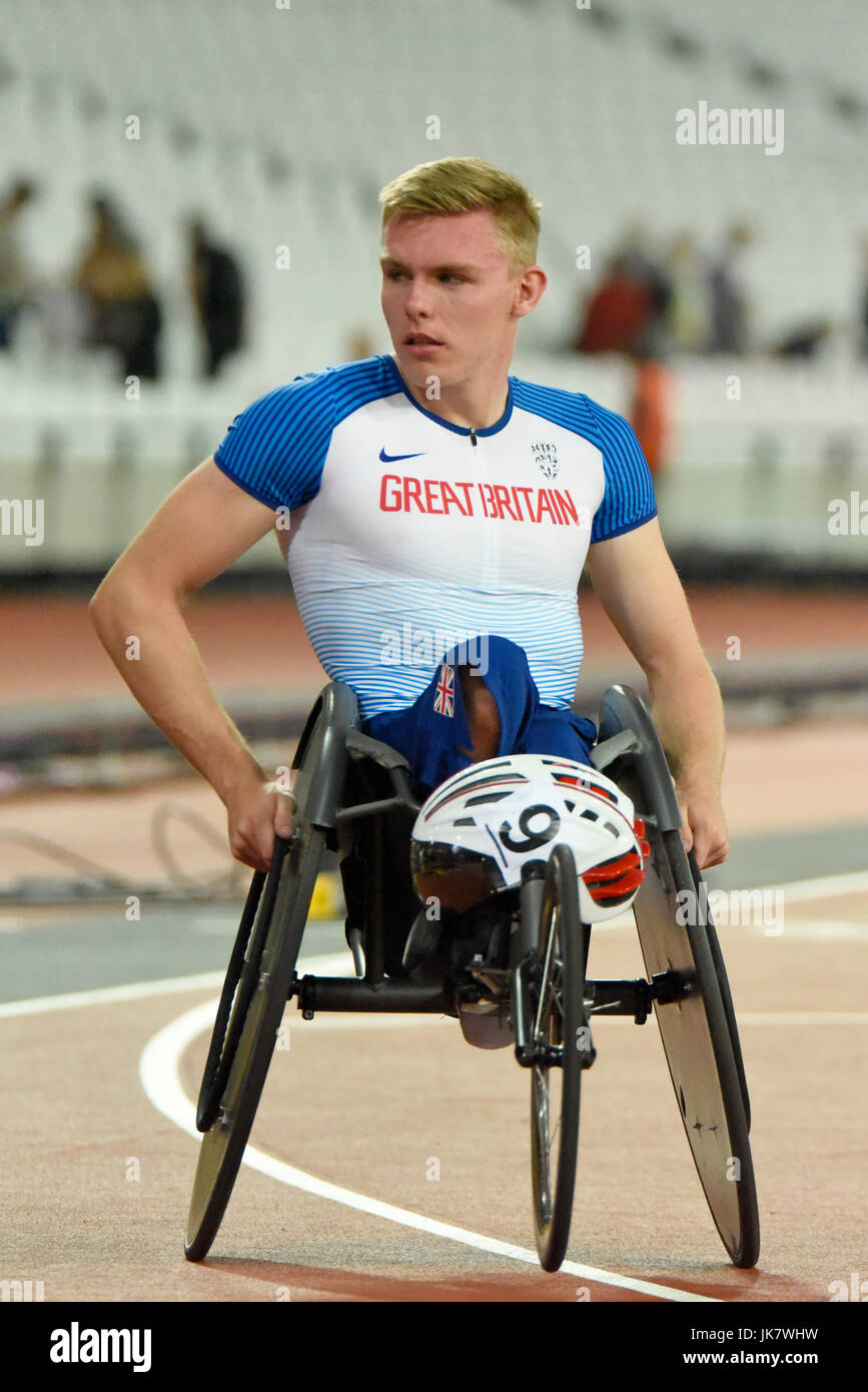 Nathan Maguire wheelchair athlete competing at the World Para Athletics ...
