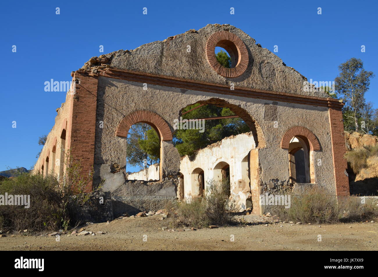 Building at the Mazarrón mines Stock Photo - Alamy