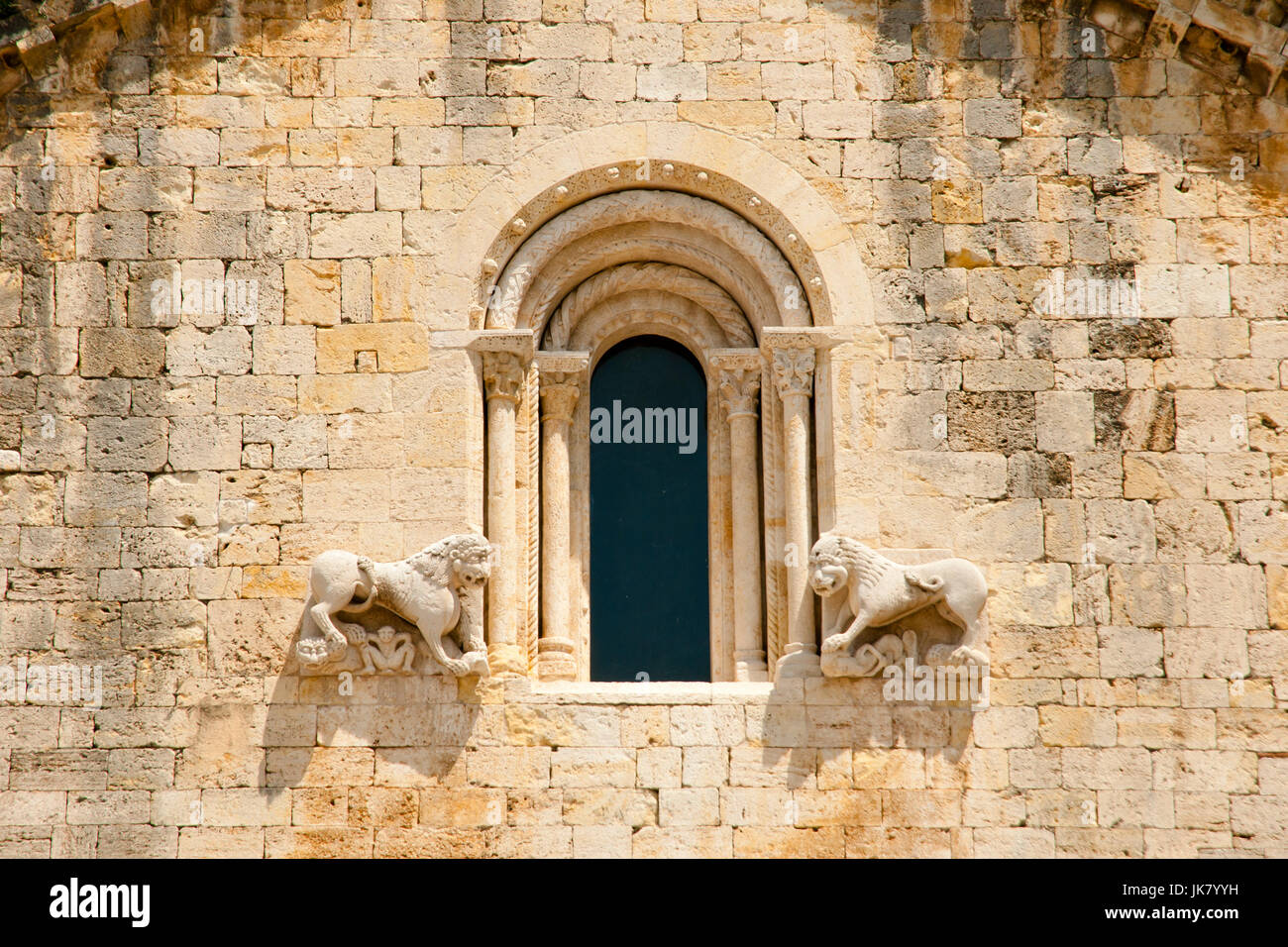 San Pedro Monastery Window - Besalu - Spain Stock Photo - Alamy