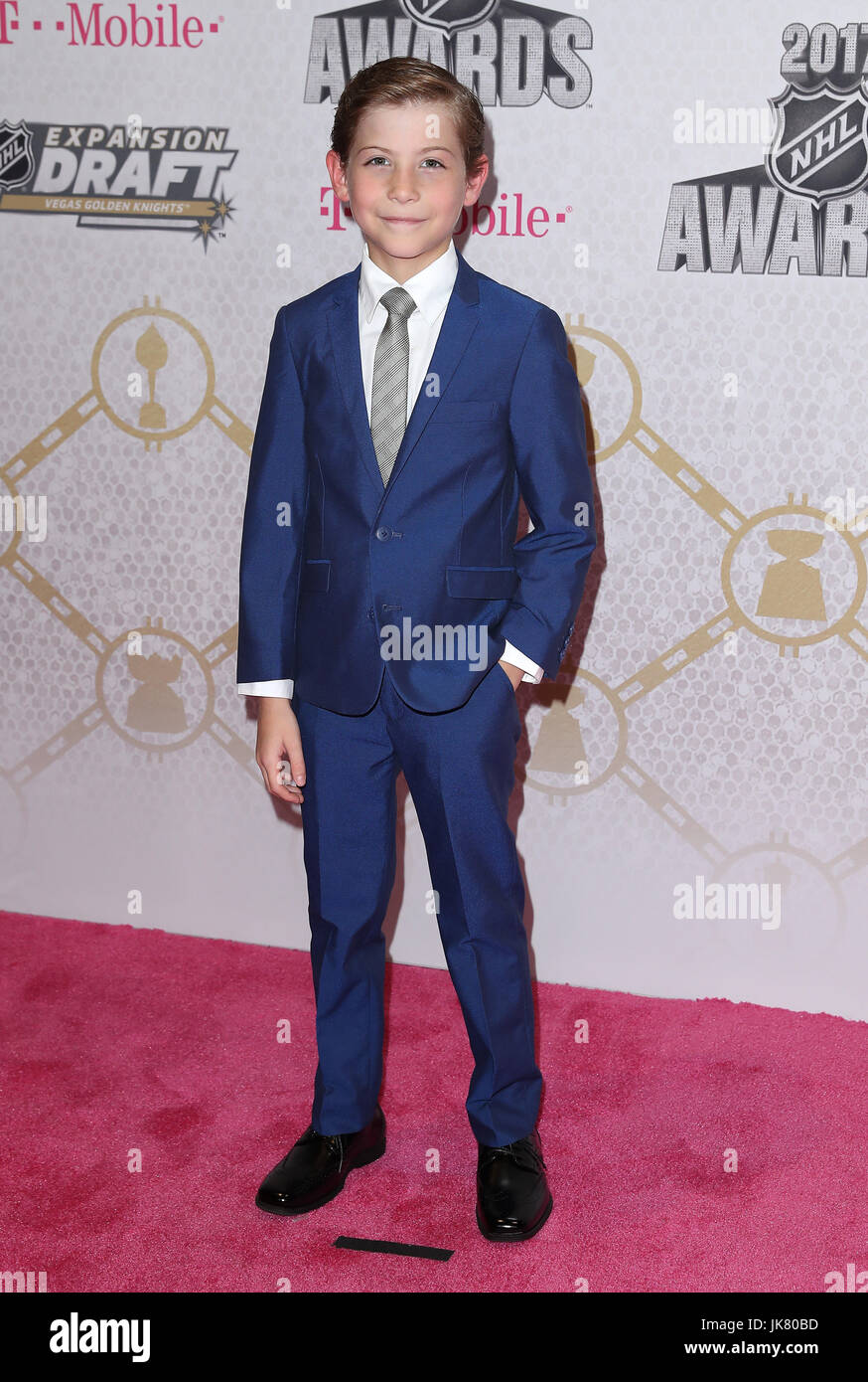 NHL Awards 2017 at T-Mobile Arena - Arrivals Featuring: Jacob Tremblay ...
