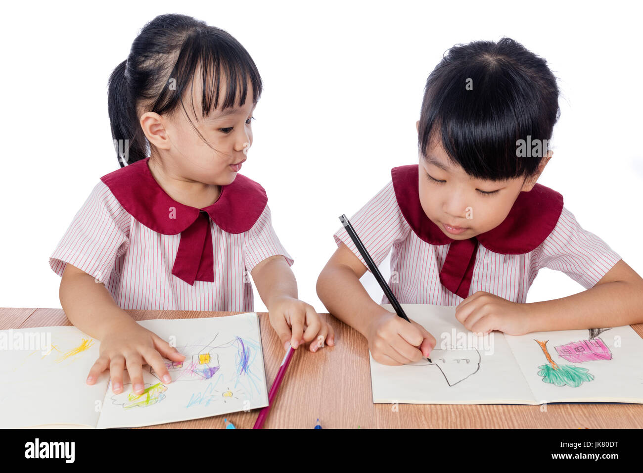 Chinese Girl Child Drawing