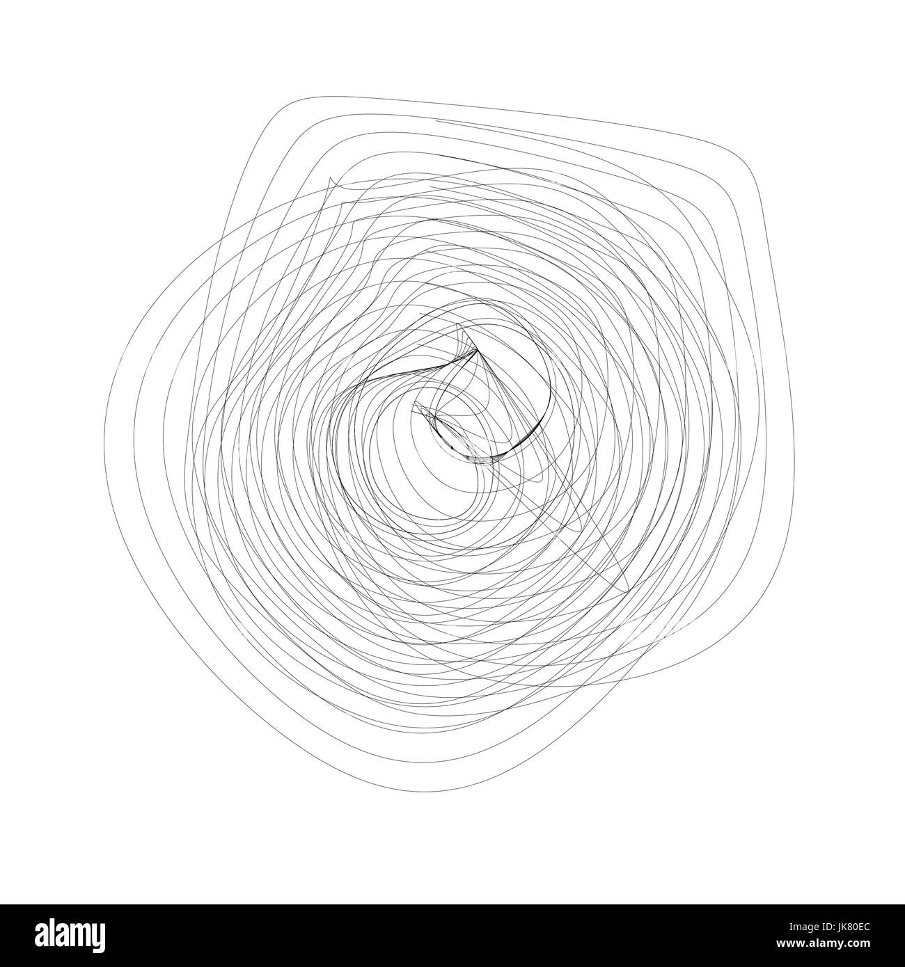 Abstract black linear swirling element Stock Vector Image & Art - Alamy