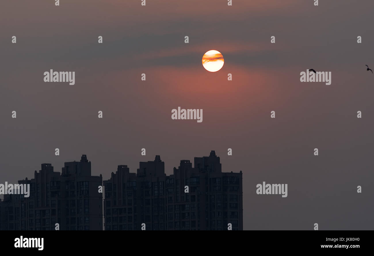 A beautiful sunset from Shanghai China Stock Photo - Alamy
